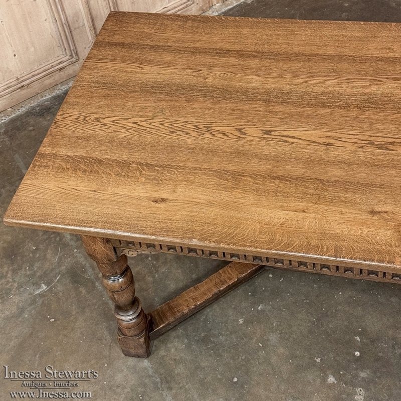 Antique Rustic Oak Dining Table