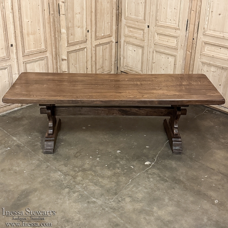 Rustic Antique Dining Table ~ Trestle Table in Solid Oak