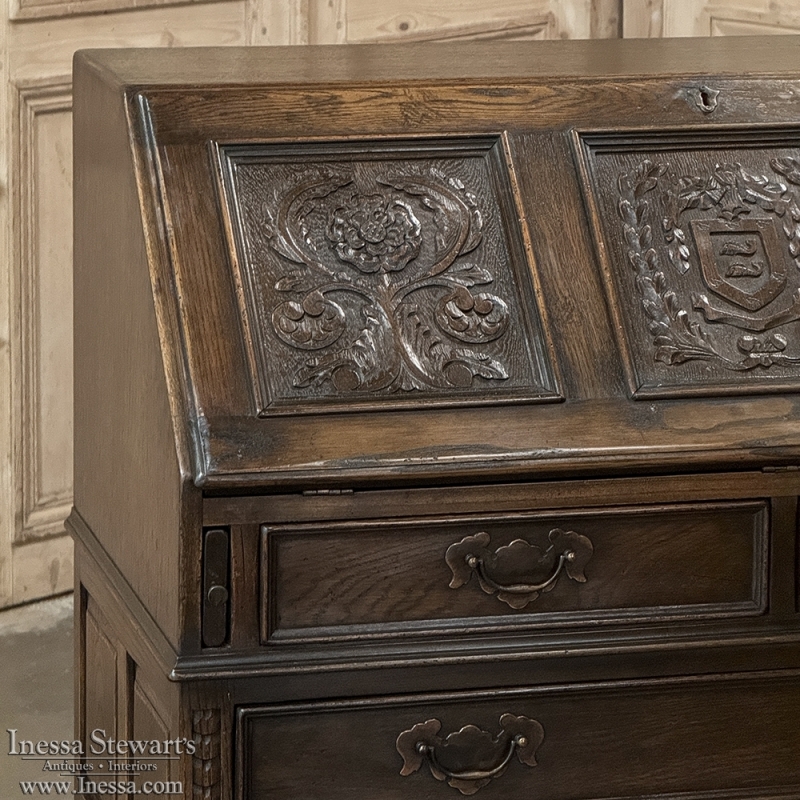 Antique English Rustic Secretary Desk