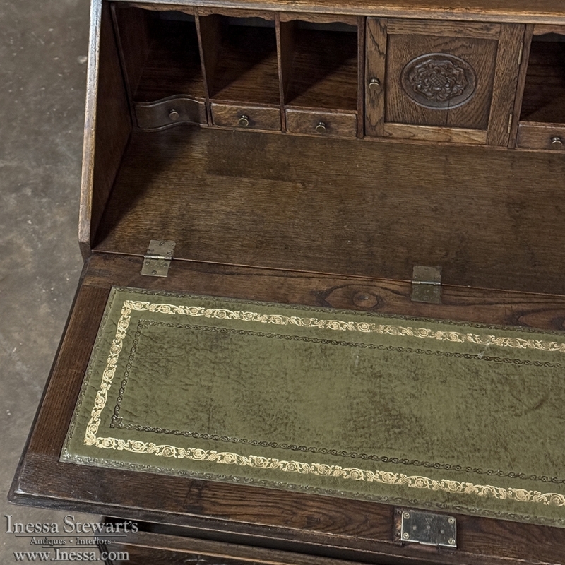 Antique English Rustic Secretary Desk