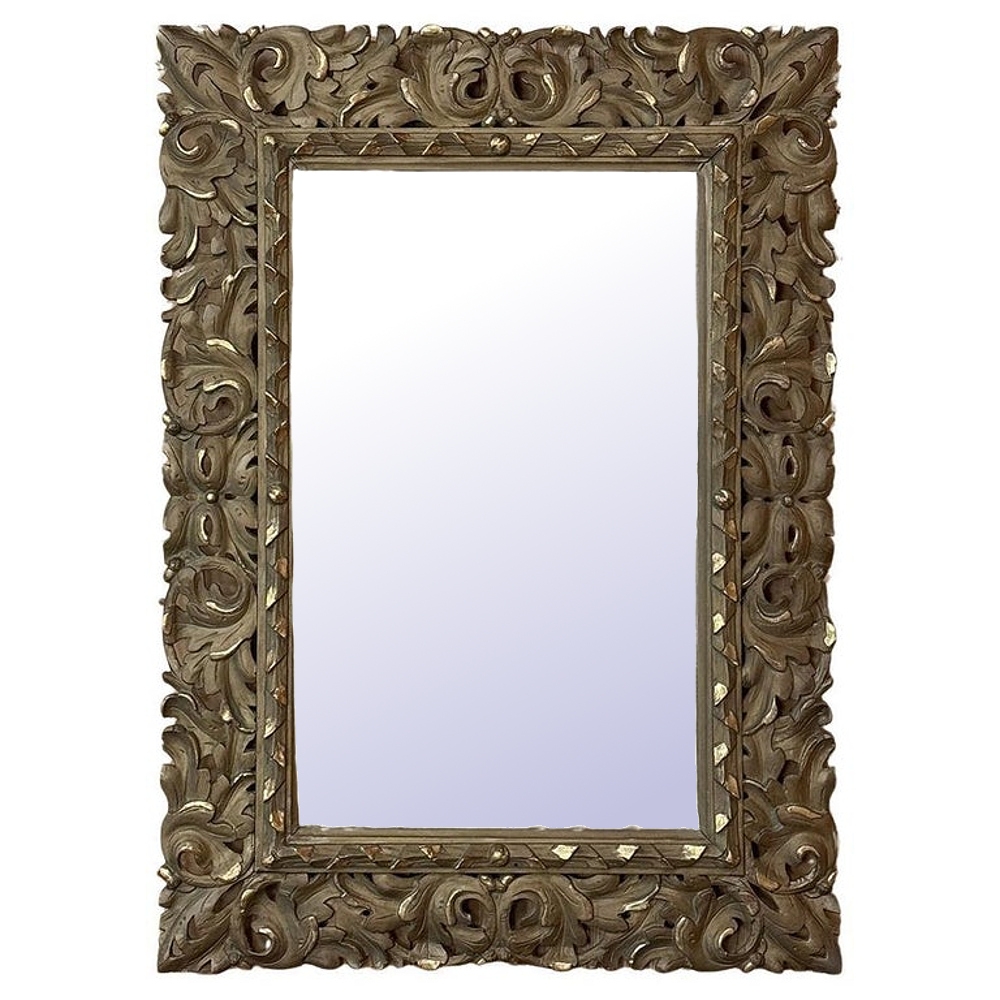 Antique Italian Renaissance Carved Giltwood Wall Mirror