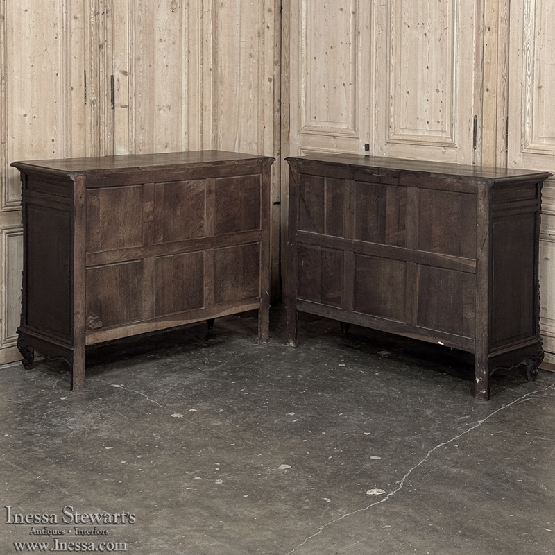 Pair 19th Century Louis XIV Two-Door Buffets