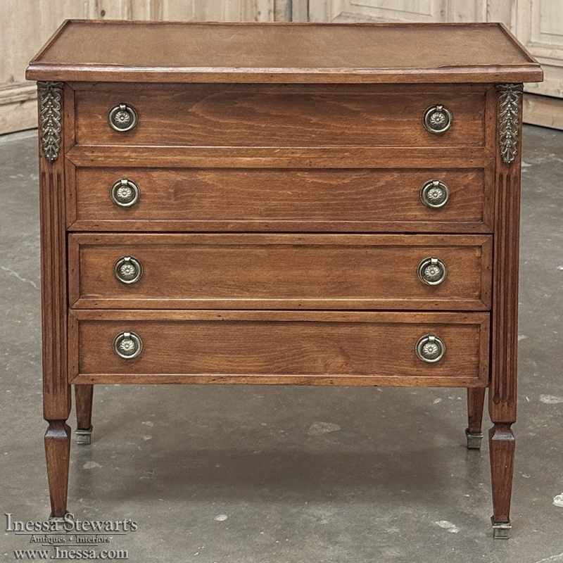 Vintage Directoire Mahogany Commode ~ End Table