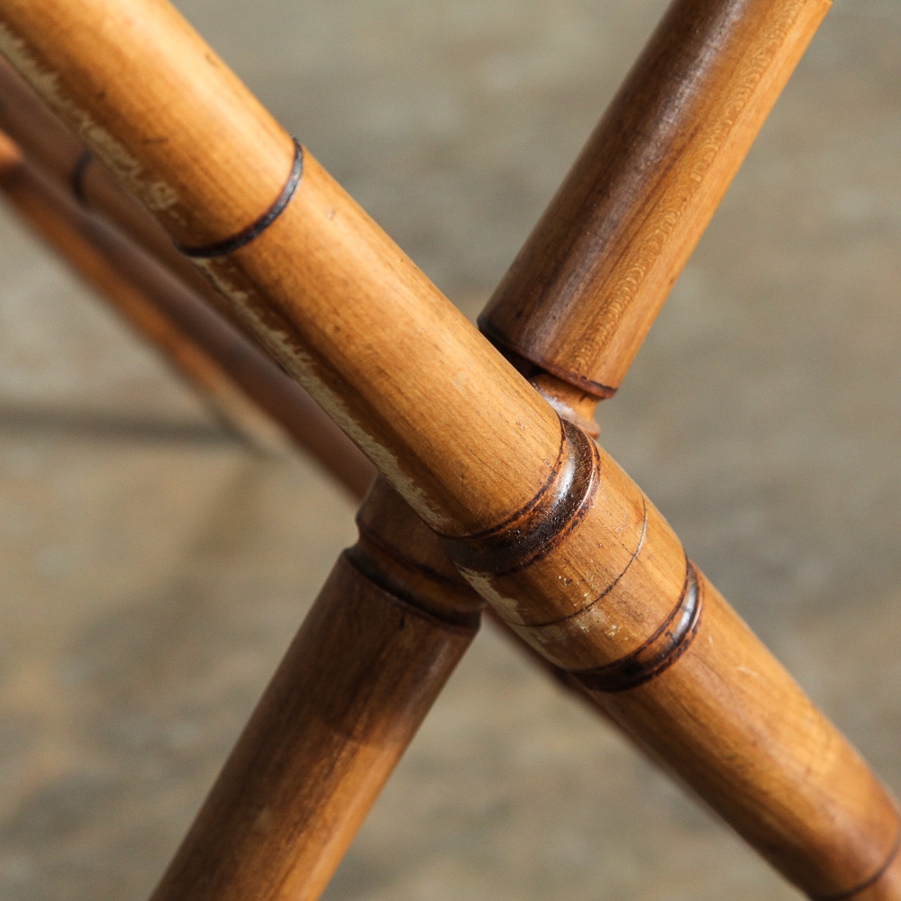 Bamboo Folding Table - Inessa Stewart's Antiques